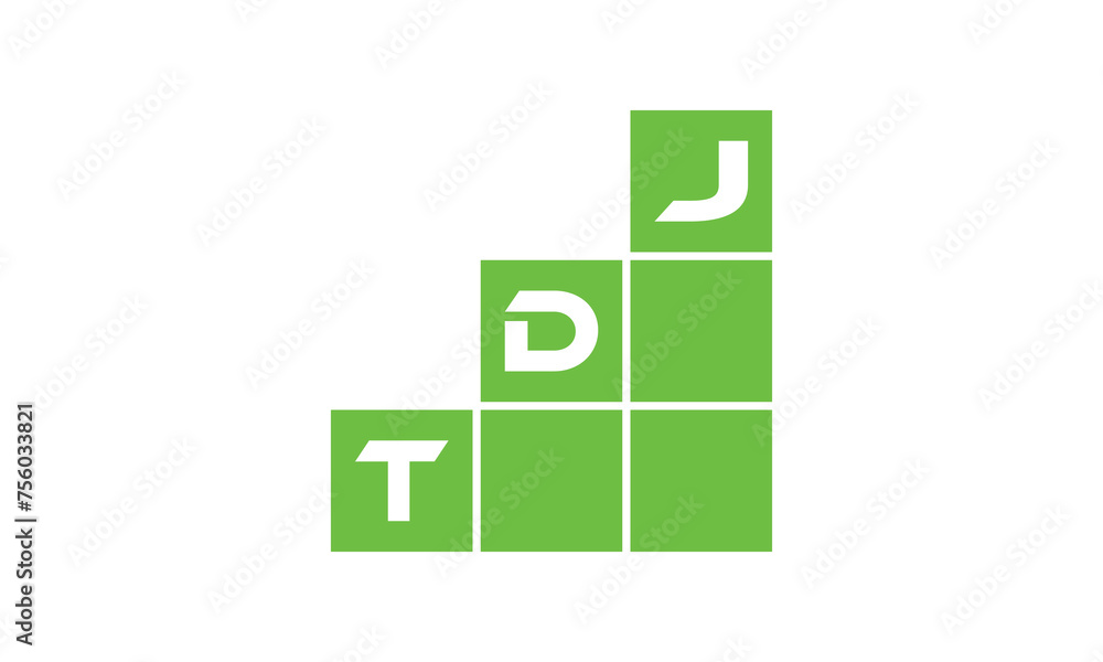 TDJ initial letter financial logo design vector template. economics ...
