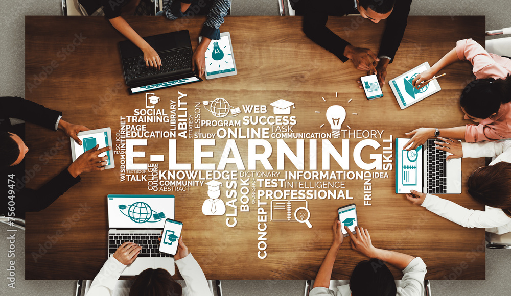 E-learning and Online Education for Student and University Concept ...