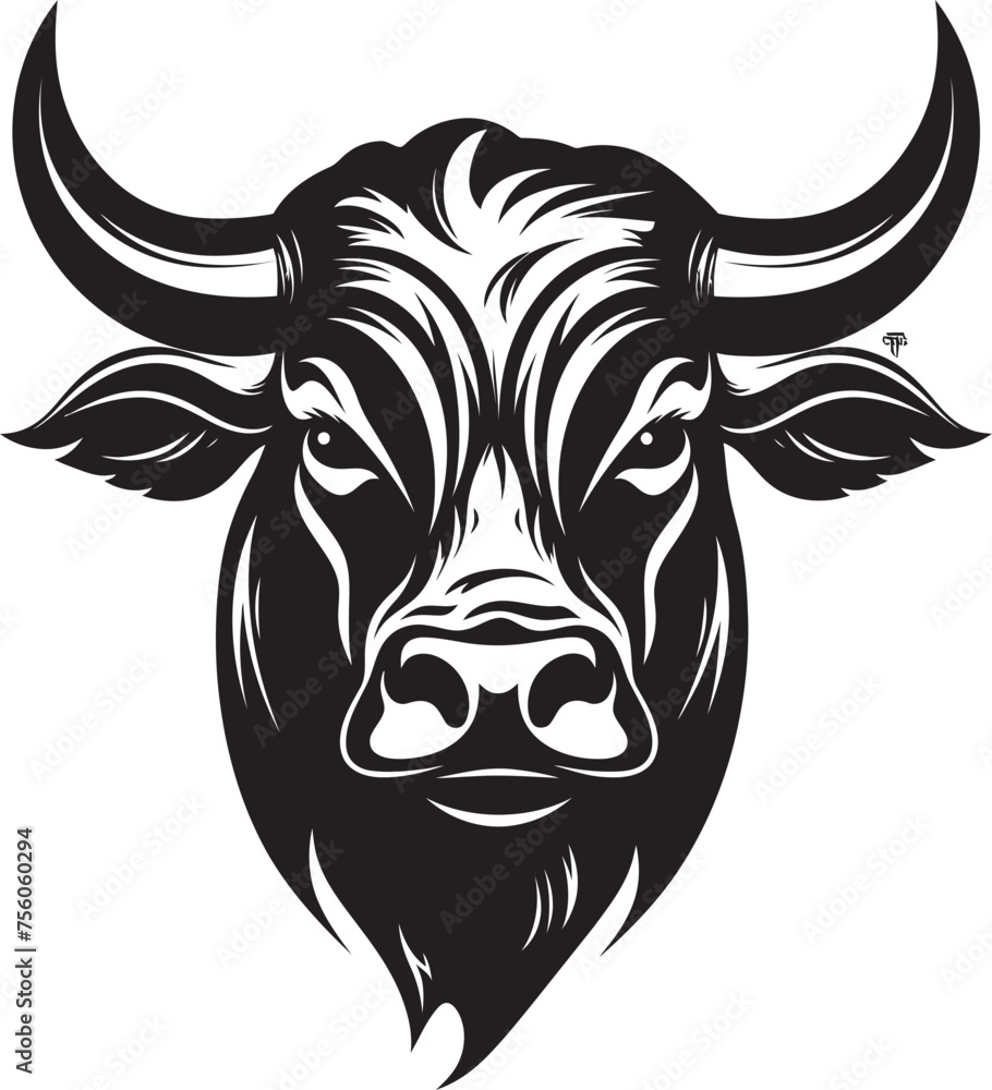 Charging Champion Full bodied Bull Vector Symbol Cartoon Bull Blitz ...