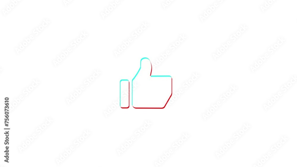 Thumbs up Like Animation. Simple Like Button For Social Media Reaction ...