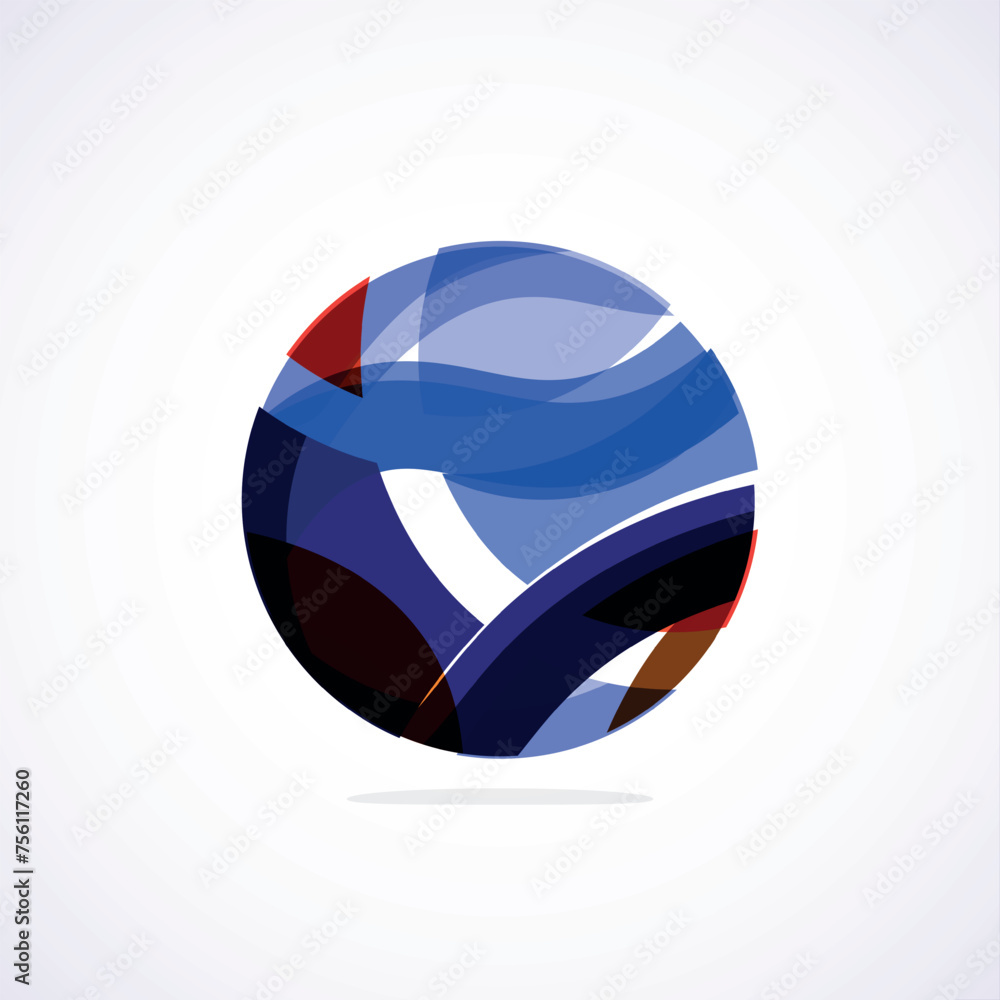 Abstract circle logo - minimalist emblem, timeless and universal shape ...