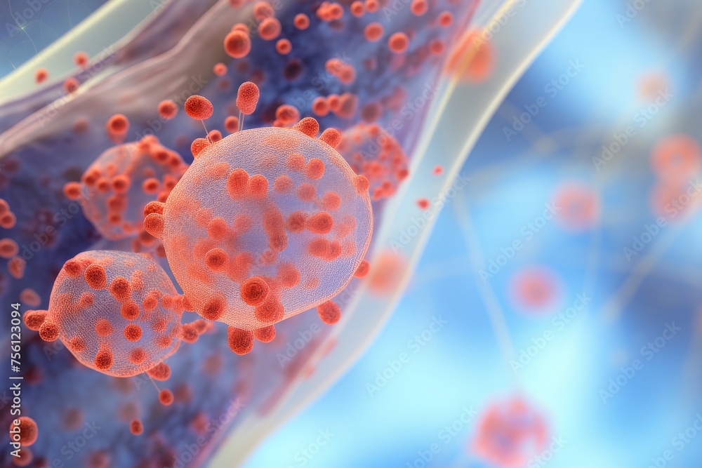 Show the interactions between immune cells and pathogens on the ...