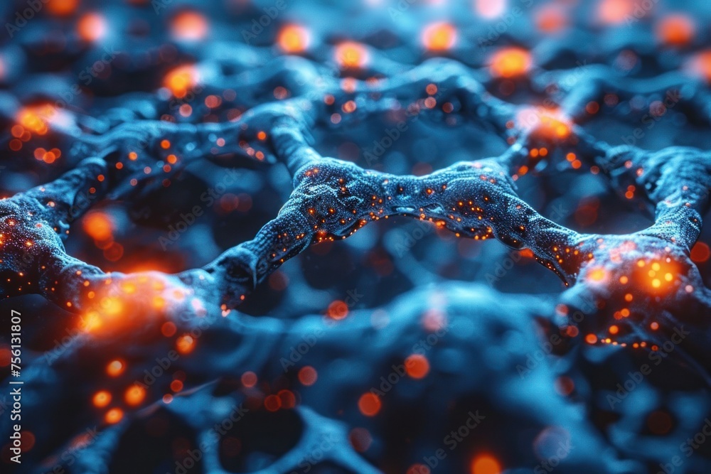 Nanotechnology in Electronics and Medicine, High-tech Background Stock ...