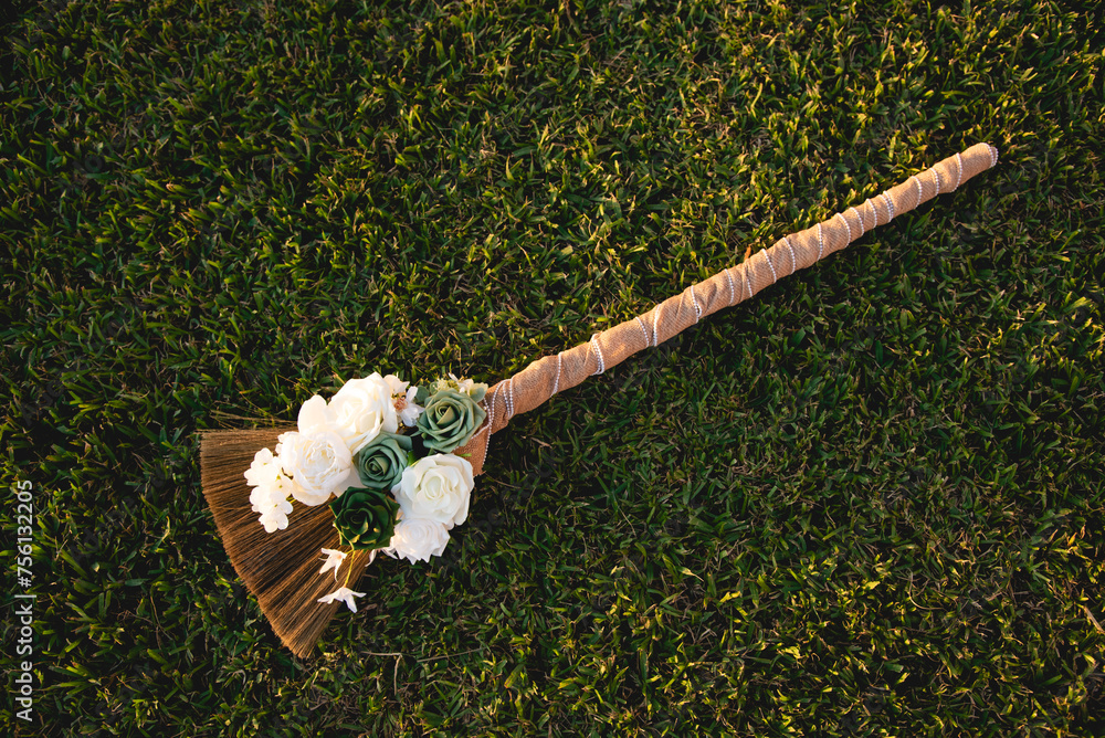 Beautiful traditional broom, Jumping the broom (or jumping the besom ...