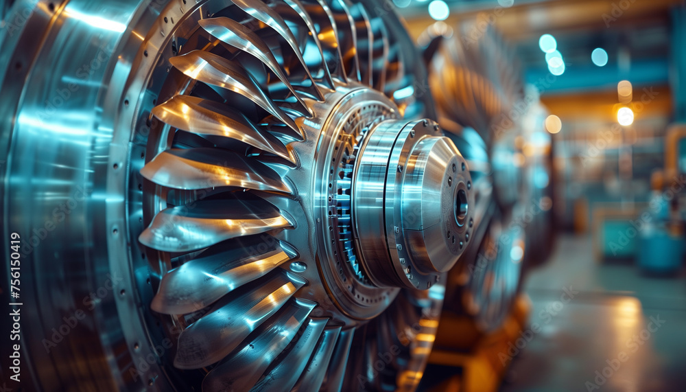 Jet engine design and development process at the manufacturing, jet fan ...