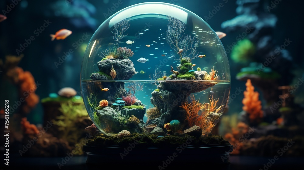 Panoramic view capturing the enchanting details of a hyper-realistic ...