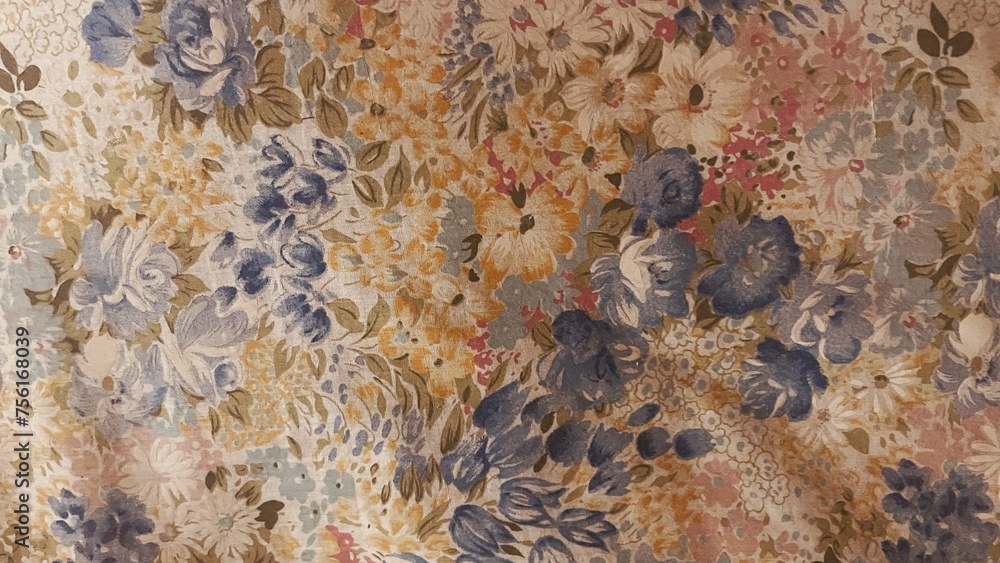 art wallpaper The pattern of seat cushions and floral patterns has ...