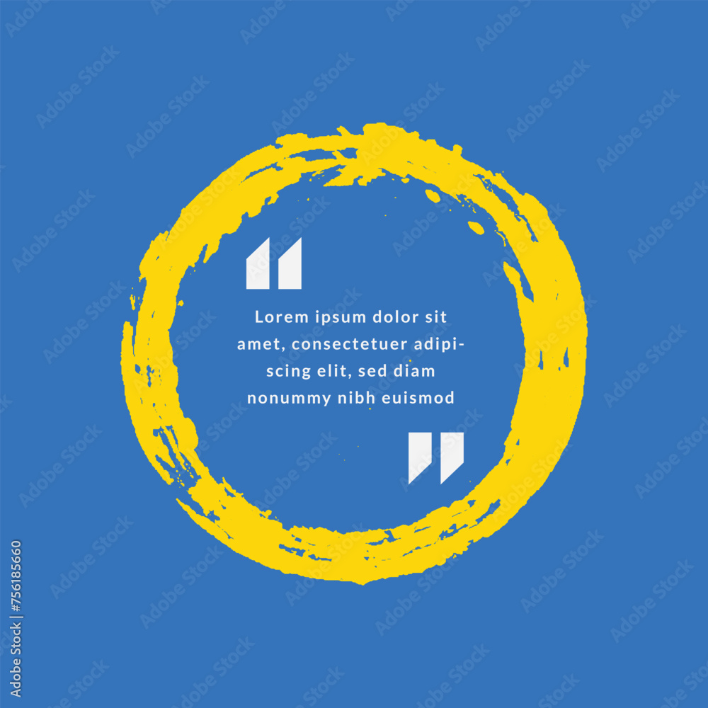 double inverted comma mark template for web communication vector ...