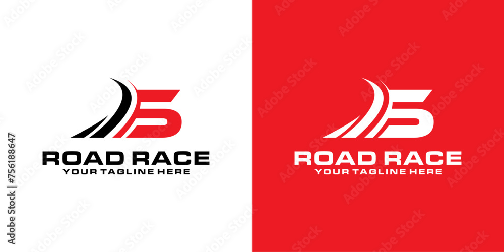 letter S and road racing logo designs, racing logos, asphalt, asphalt ...