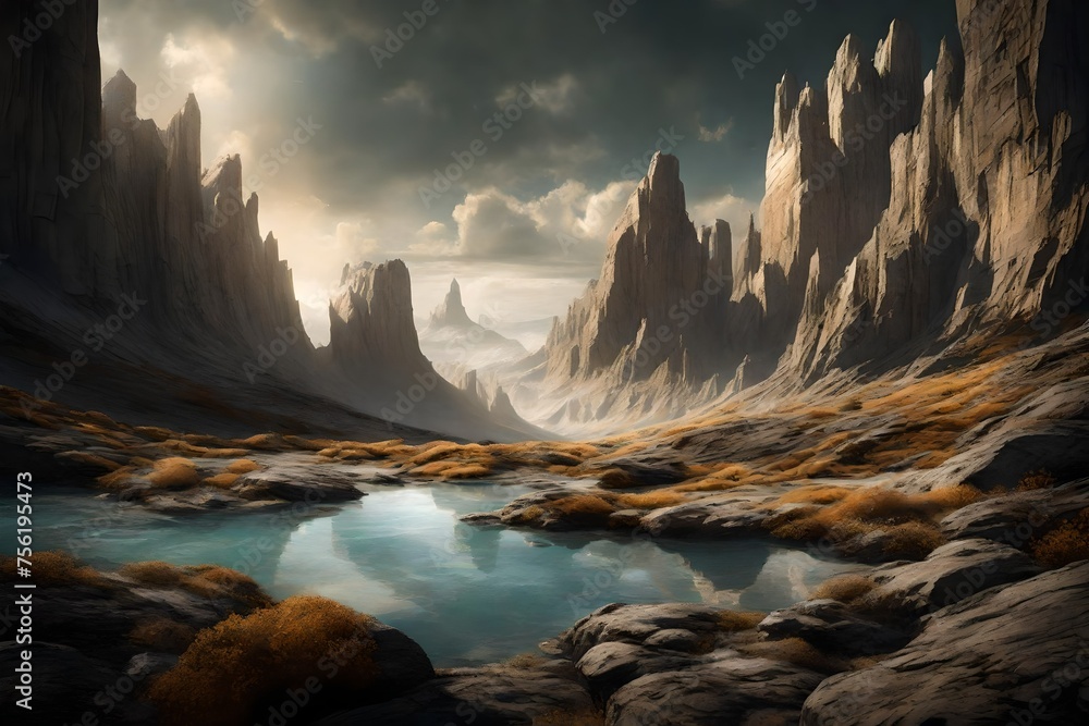 Ethereal plateaus crowned with solitude, a silent witness to the ...