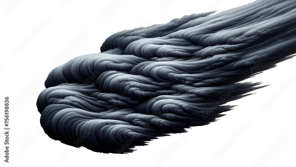 Flying cloud of black dark smoke after explosion. Transparent ...
