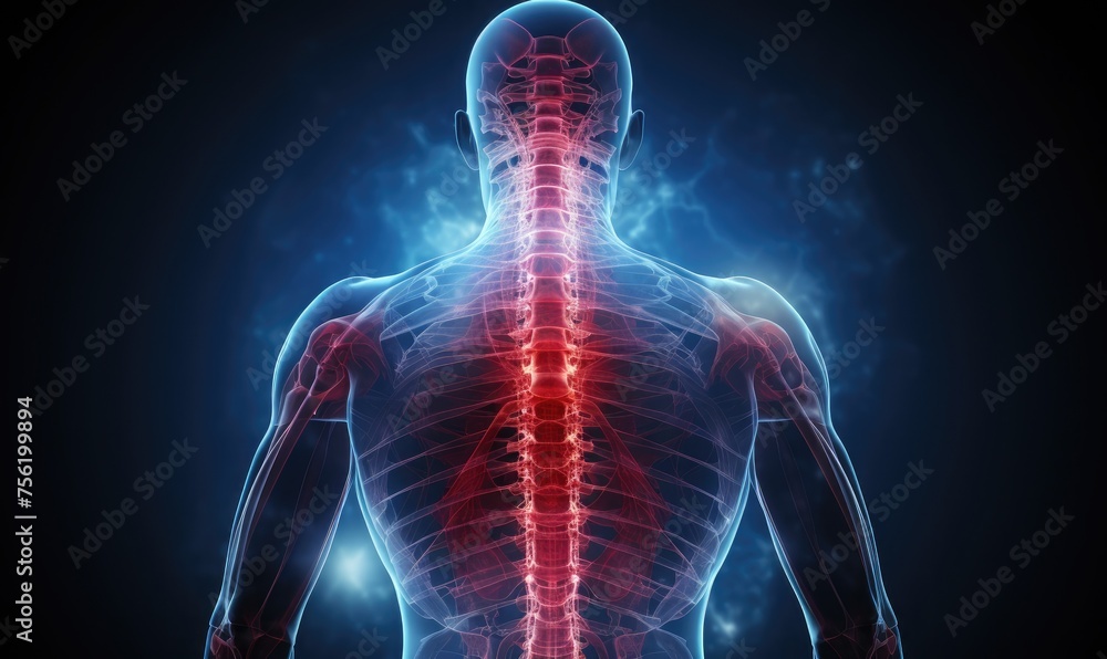 Radiograph of human spine. suitable for your science design Stock ...