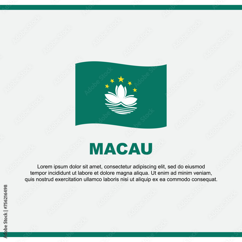 Poster Macau Flag Background Design Template – Wall Art | UkPosters