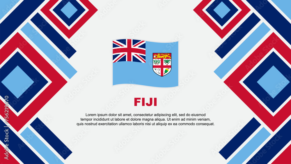 Fiji Flag Abstract Background Design Template. Fiji Independence Day ...