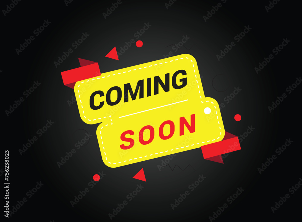Vecteur Stock Coming soon banner design templete. Promotion banner ...