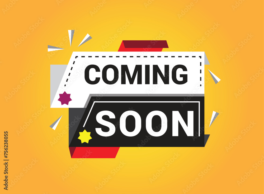 Coming soon banner design templete. Promotion banner coming soon ...