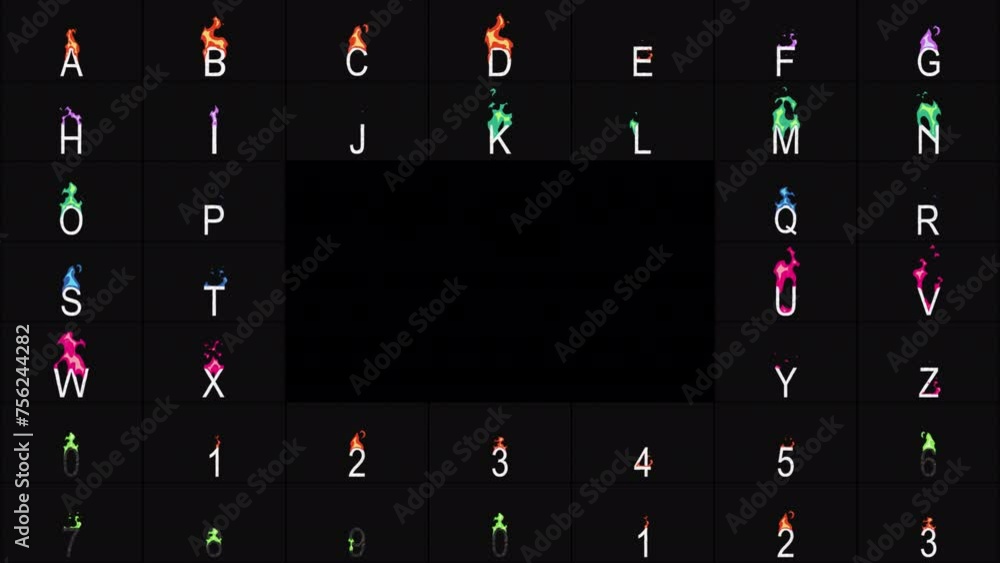 Fire Alphabet Font Motion Graphics Pack is a colorful, useful animation ...