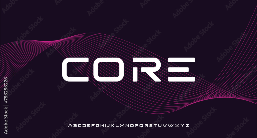 Futuristic abstract modern techno font, abstract geometric sci fi bold ...