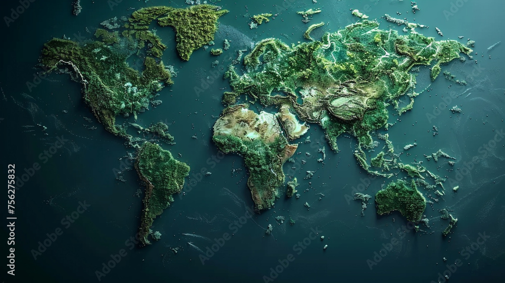 Interactive globe map illuminating global carbon credit exchanges and ...