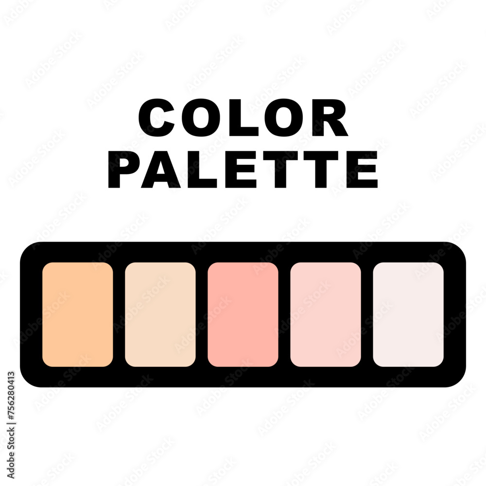 Vector illustration with palette. Color matching palette. Fashion Trend ...