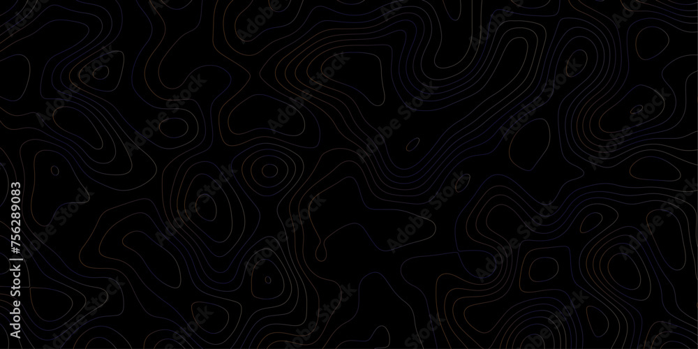 Black curved lines.round strokes earth map strokes on wave paper vector ...