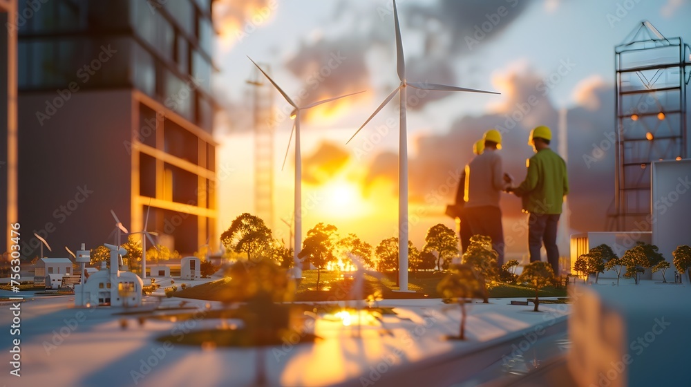 Wind power model city design, Engineers design cities using clean ...