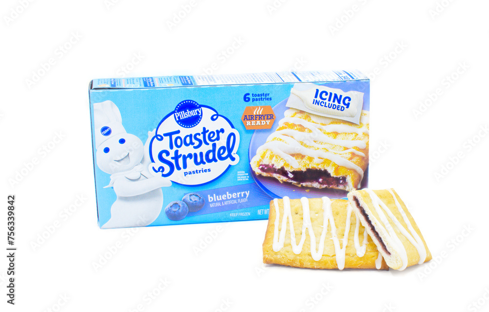 Ocala, Florida 3-10-2024 Illustrative Editorial box of Pillsbury brand ...