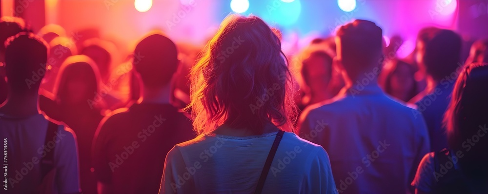 Crowds Forming Queues at Nightclub Entrances: Potential Risks. Concept ...