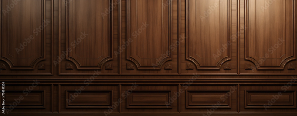 Luxurious Classic Wooden Wall Panels Background Texture - Elegant ...