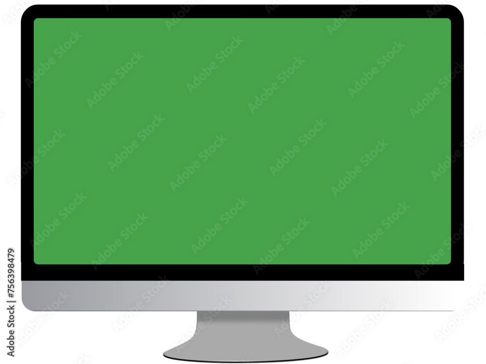 lcd monitor isolated on white, pc, monitor, display, high quality ...