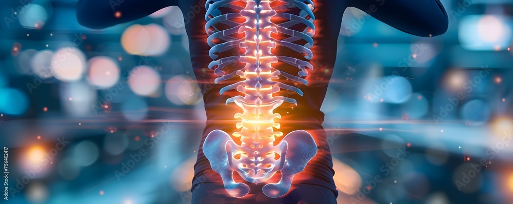 ภาพประกอบสต็อก Deciphering Back Pain with Visual Aids and Descriptions ...