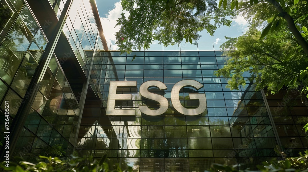 Acronym ESG representing Environmental, Social, and Governance. A ...
