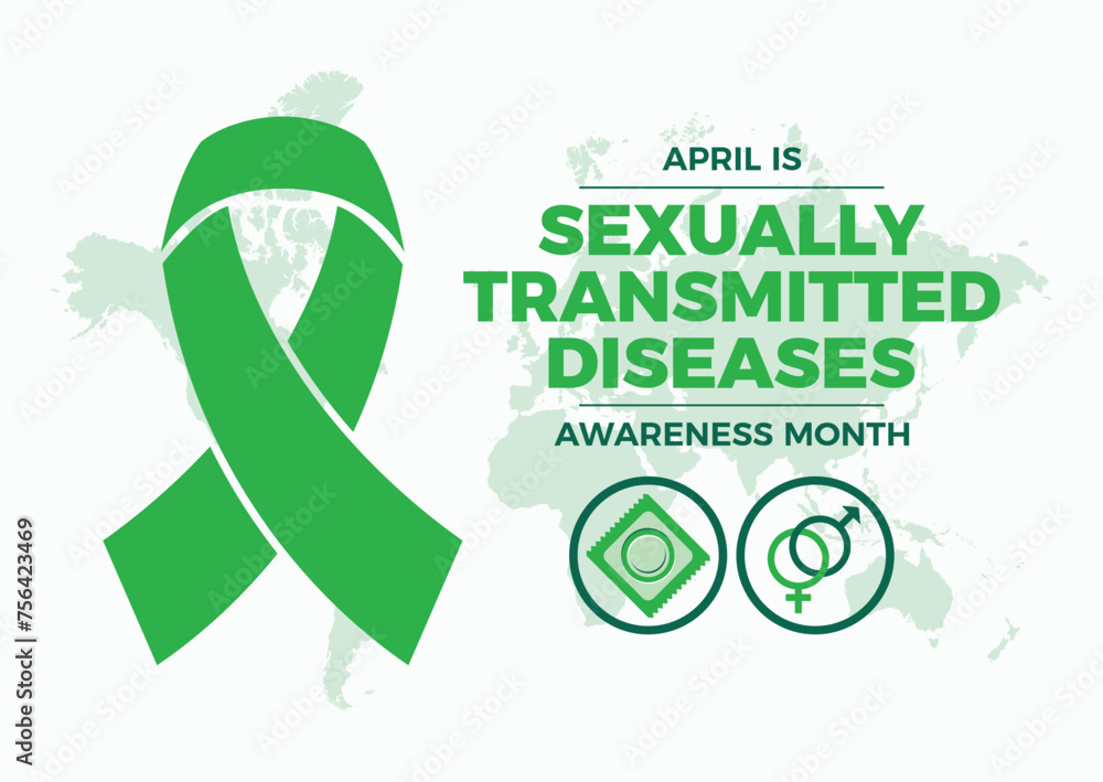 Vecteur Stock April is Sexually Transmitted Diseases (STD) Awareness ...