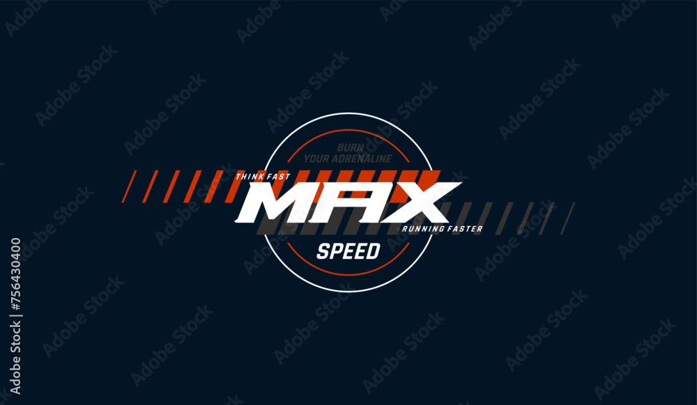 Maximum speed, abstract typography motivational quotes modern design ...
