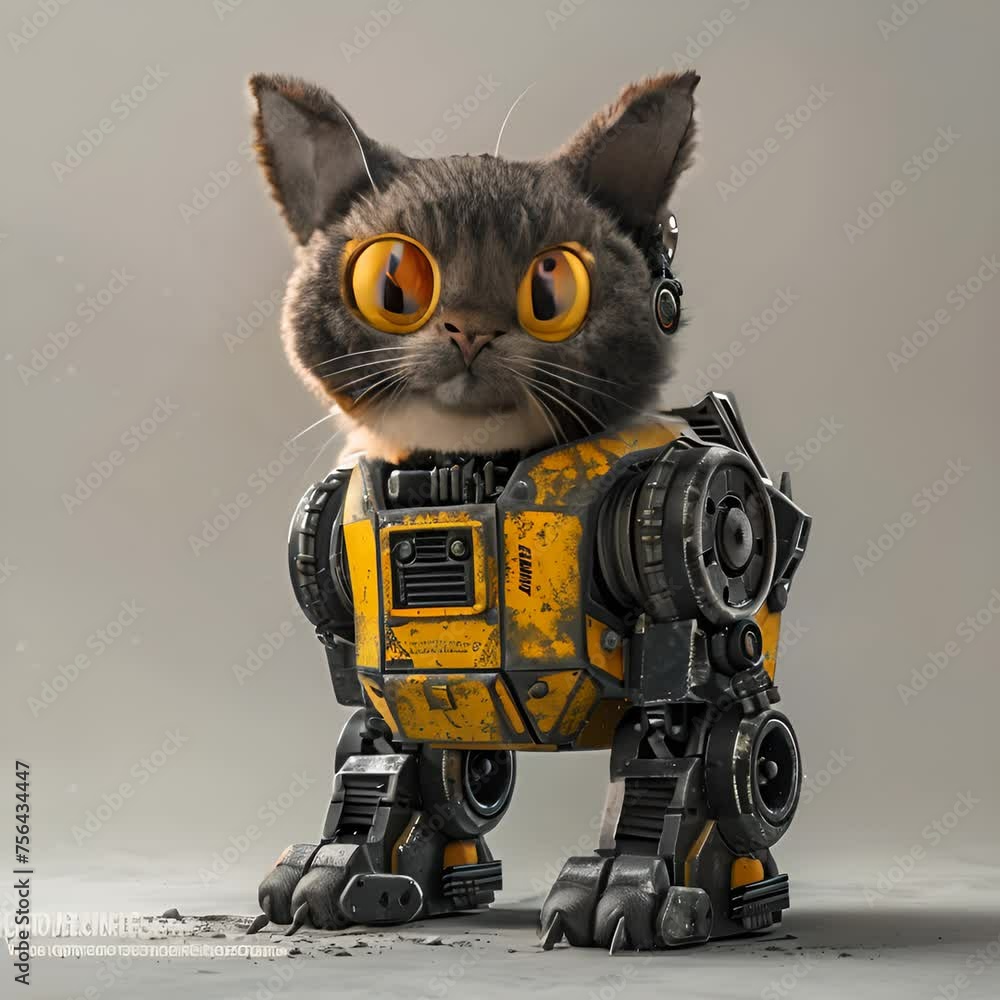 cat, transformer, feline, robot, mechanical, morphing, vehicle ...