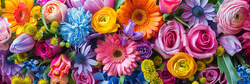 Beautiful flower. various colors, various species, bouquet, for ...