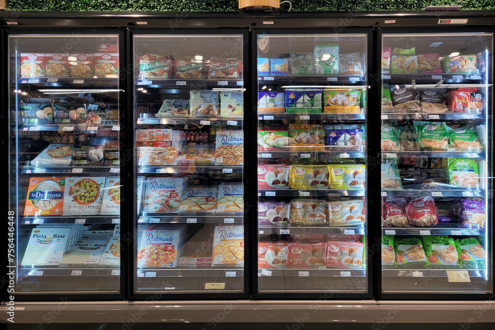 Kuala Lumpur, Malaysia - 12 FEB 2024: An interior view reveals a large ...