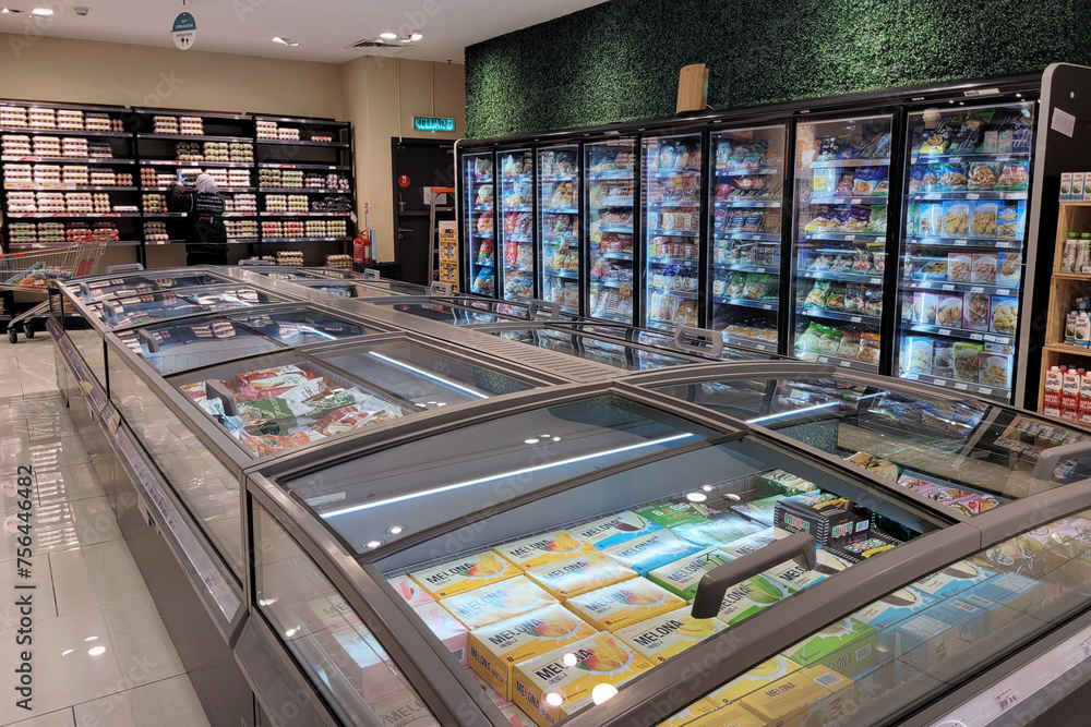 Kuala Lumpur, Malaysia - 12 FEB 2024: An interior view reveals a large ...