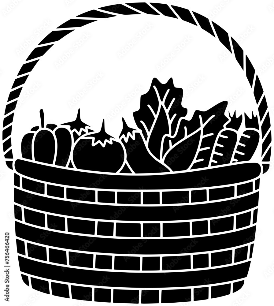 agriculture illustration organic silhouette food logo farm icon ...