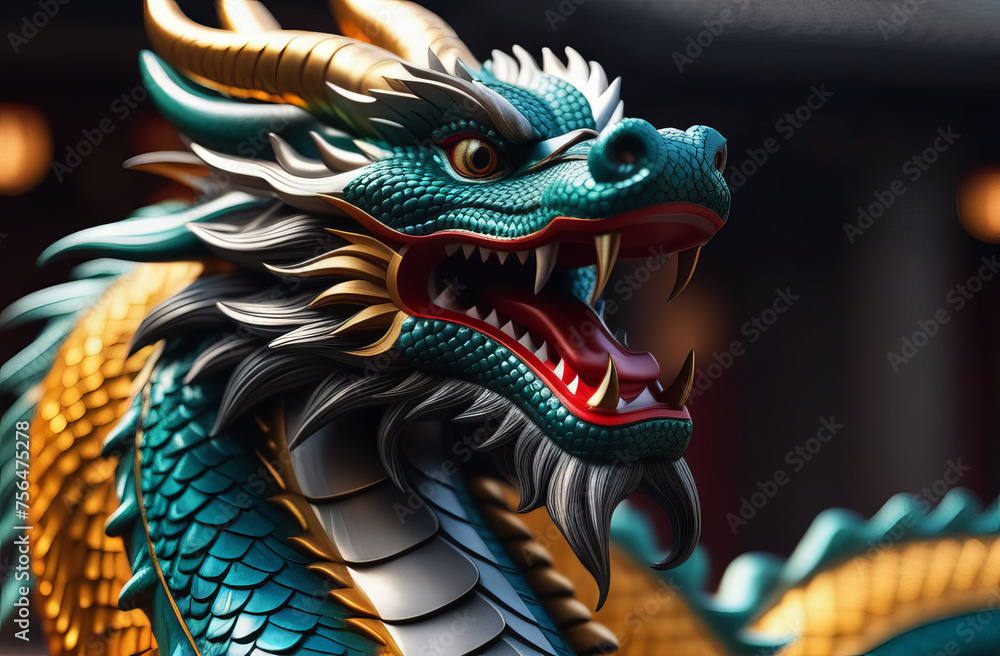 Big traditional mystical Chinese dragon from fairy tales and legends ...