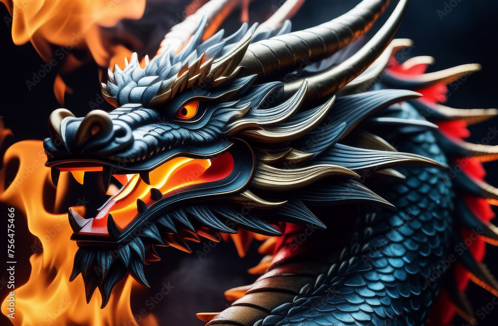 Big traditional mystical Chinese dragon from fairy tales and legends ...