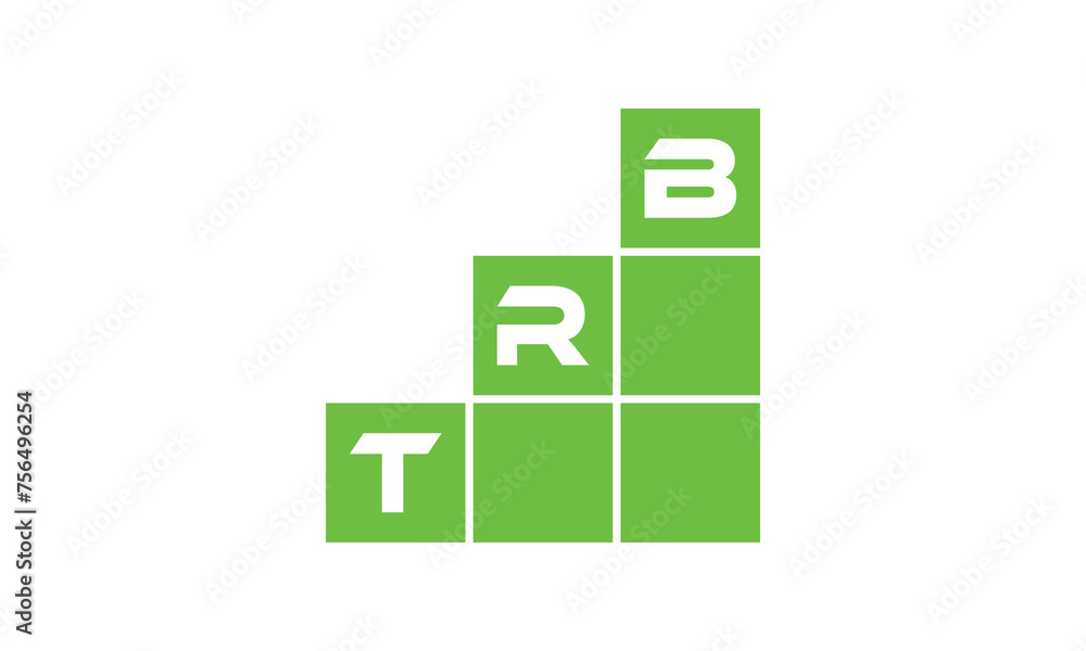 TRB initial letter financial logo design vector template. economics ...