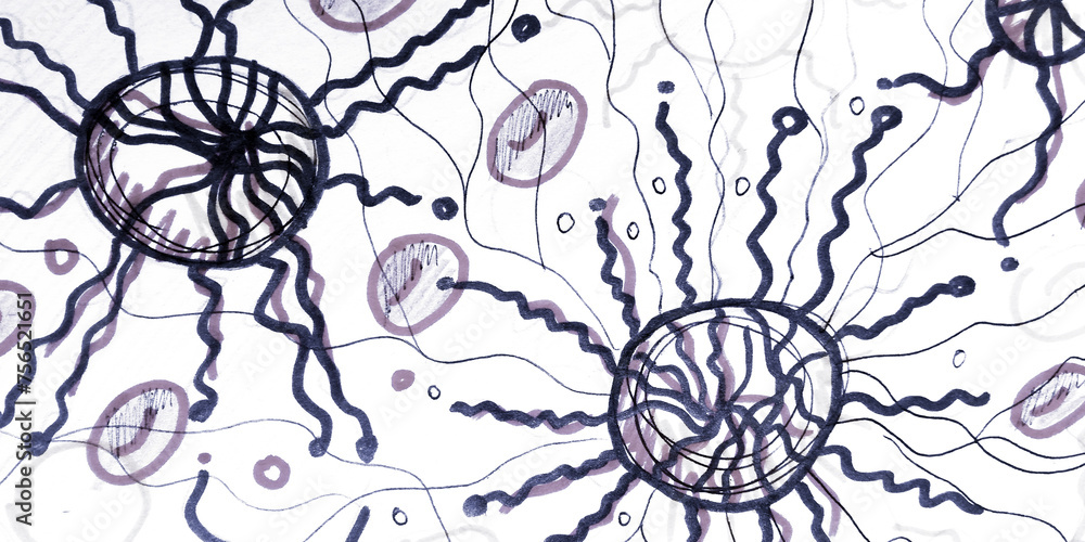 3d Virus. Metal Cancer Germs. Grey Virus Cell Images. Smoke Marker ...