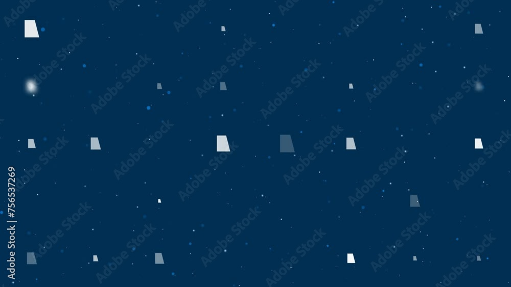 Template animation of evenly spaced trapezium symbols of different ...