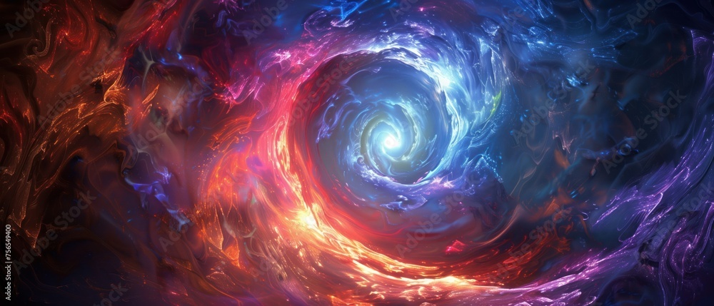 Cosmic Vortex, An abstract representation of a swirling cosmic vortex ...