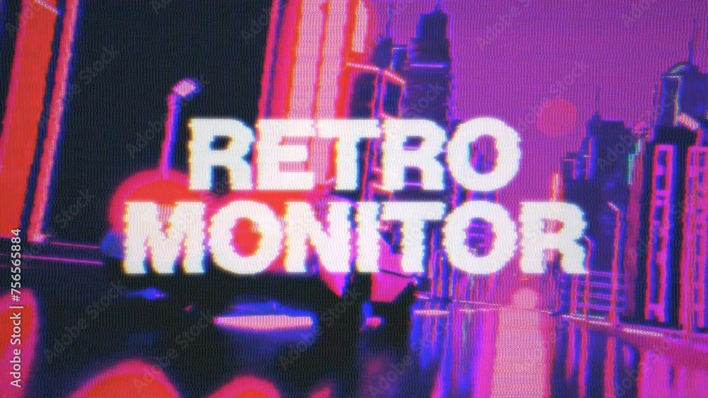 Retro Monitor Color Map Stock Template | Adobe Stock