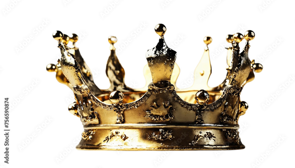 Royal elegance: A grand crown displayed on a clean, white canvas. Craft ...