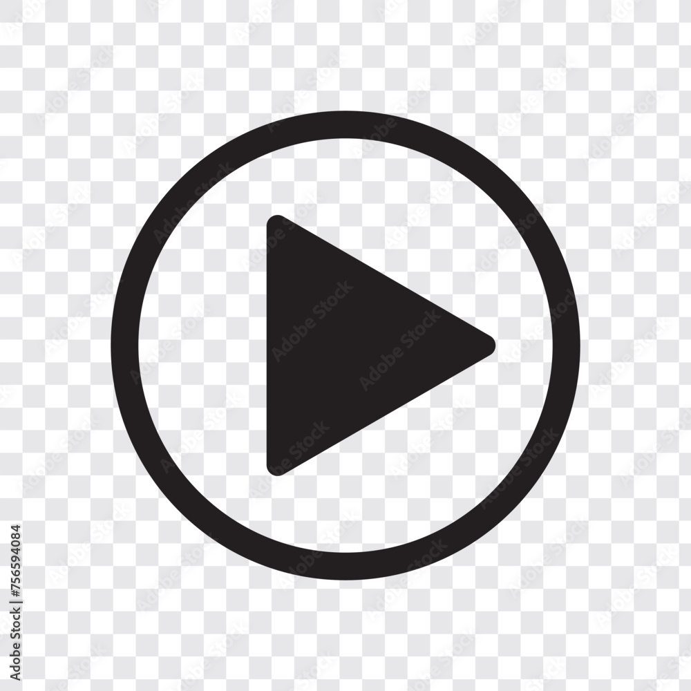 Play Button Icon Circle | Start Buttons Illustration | Video Audio ...