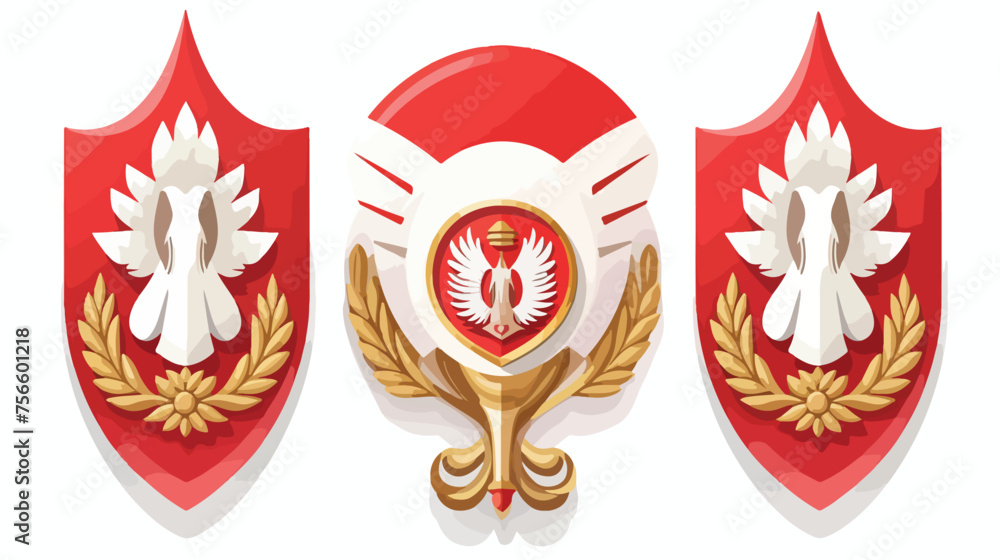 Indonesia national flag red and white coat of arms Stock Vector | Adobe ...