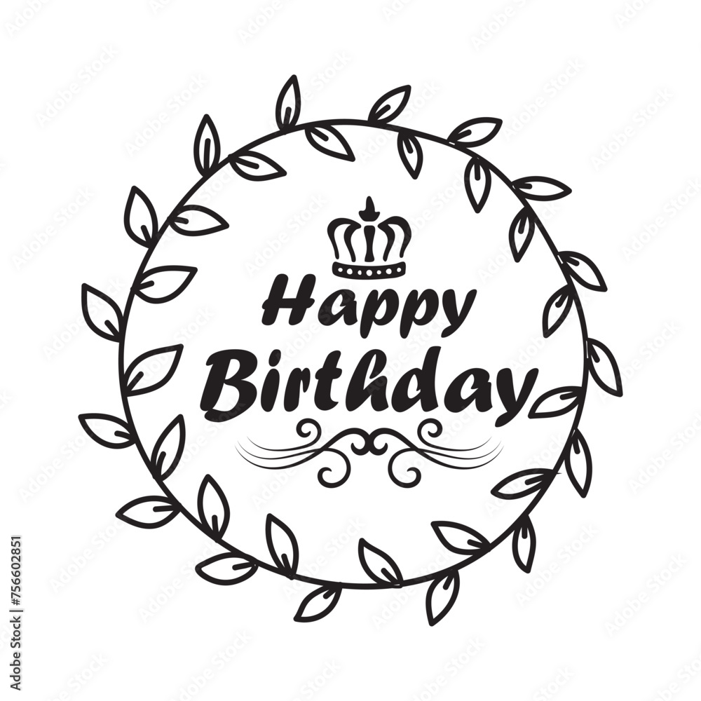 Grafika Wektorowa Stock Happy Birthday Svghappy Birthdayhappy Birthday Svg Fileshappy